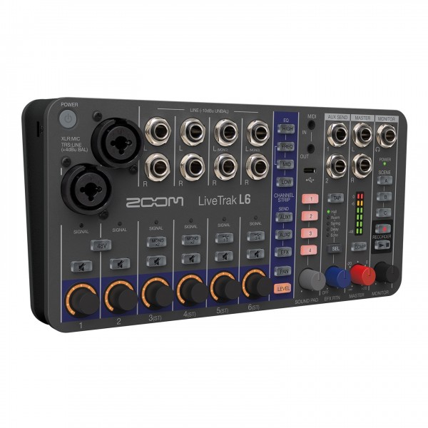Zoom LiveTrak L-6 Compact Mixer and Multitrack Recorder at Gear4music
