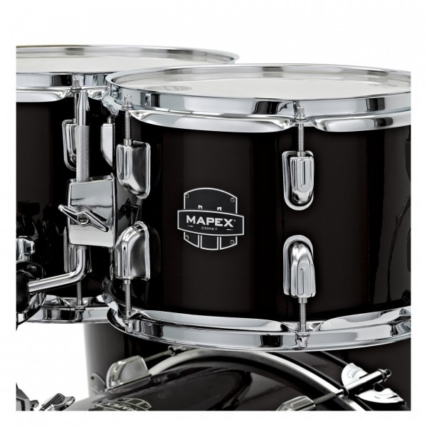 Mapex Comet Series 22'' Drum Kit, Dark Black w/Ride Cymbal at Gear4music