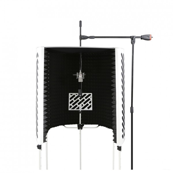 Trojan Pro Overhead Heavy Duty Microphone Stand with Wheels at Gear4music