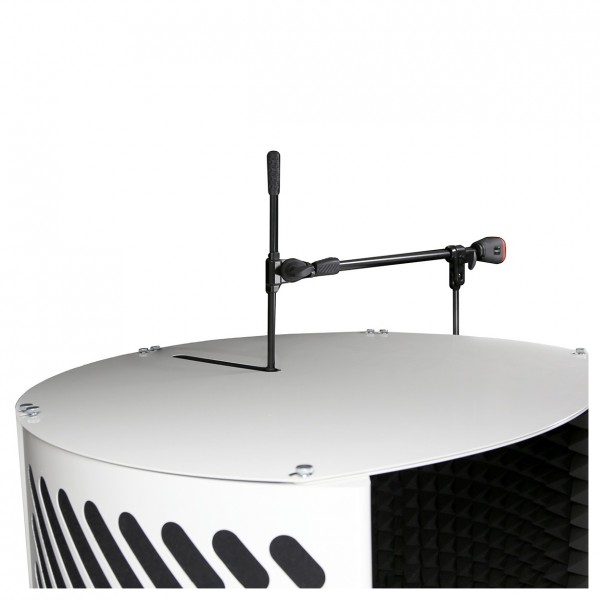 Trojan Pro Overhead Heavy Duty Microphone Stand with Wheels at Gear4music