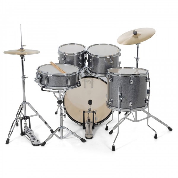 Gretsch Renegade 20" Drum Kit With Hardware & Cymbals, Grey Sparkle at ...