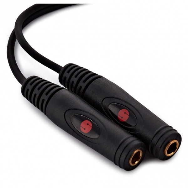 3.5mm (M) TRS - Dual 6.35mm (F) TS Cable Adapter by Studiospares, 0.2m ...