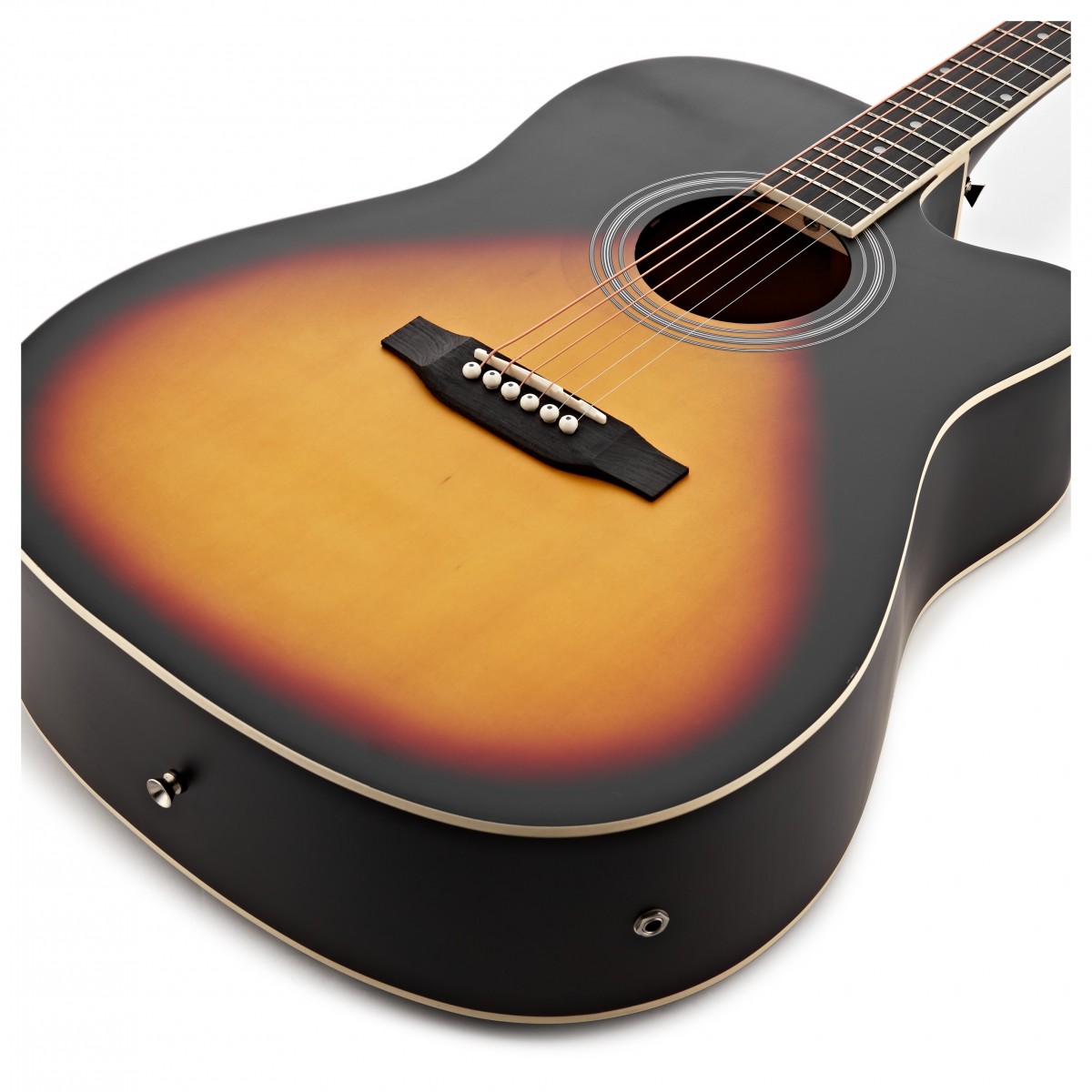 Guitarra Electroacústica Dreadnought con Cutaway Gear4music, Sunburst ...
