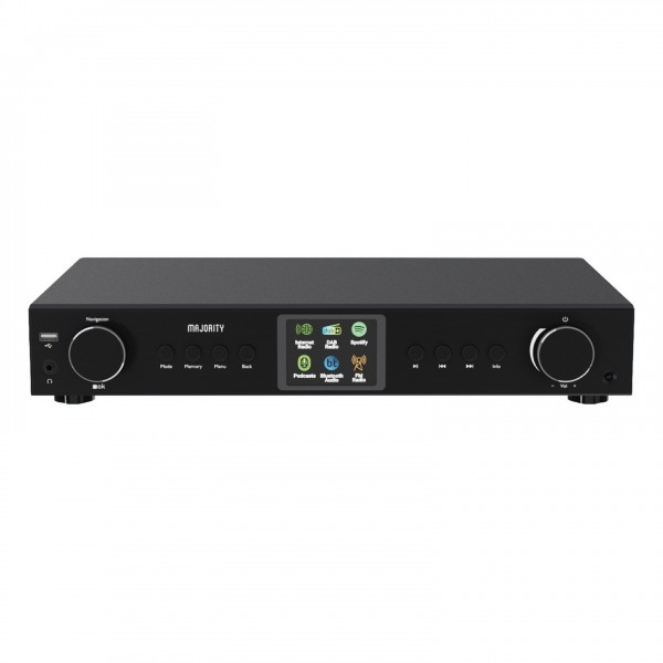 Majority Fitzwilliam 2024 DAB Internet Radio with Bluetooth, Black at ...