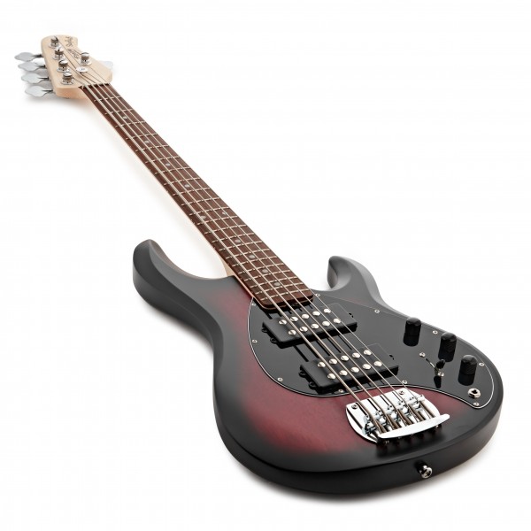 Sterling Stingray Ray5 Bass HH RW, Ruby Red Burst at Gear4music
