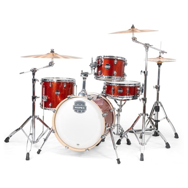 Mapex Mars Birch 18'' 4pc Bop Shell Pack, Blood Orange Sparkle at ...