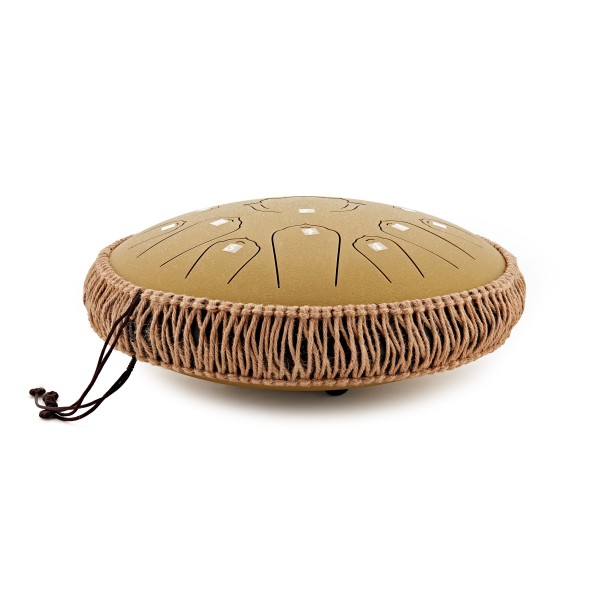 Gear4music Life 14" Steel Tongue Drum 15 Notes, C-Major, Golden at ...