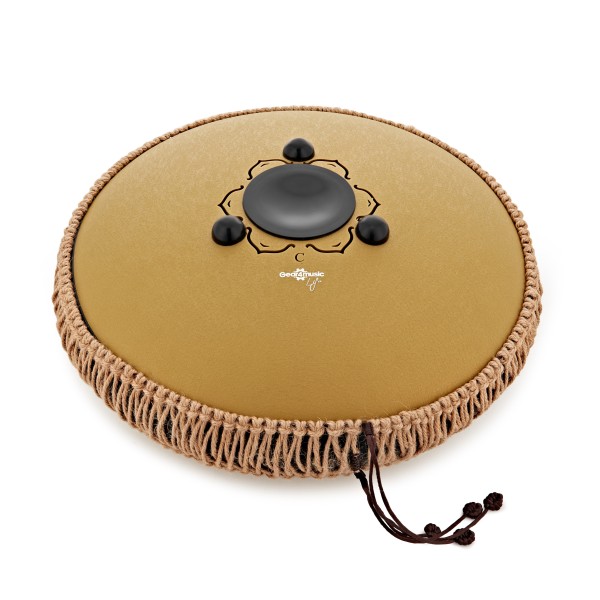 Gear4music Life 14" Steel Tongue Drum 15 Notes, C-Major, Golden at ...