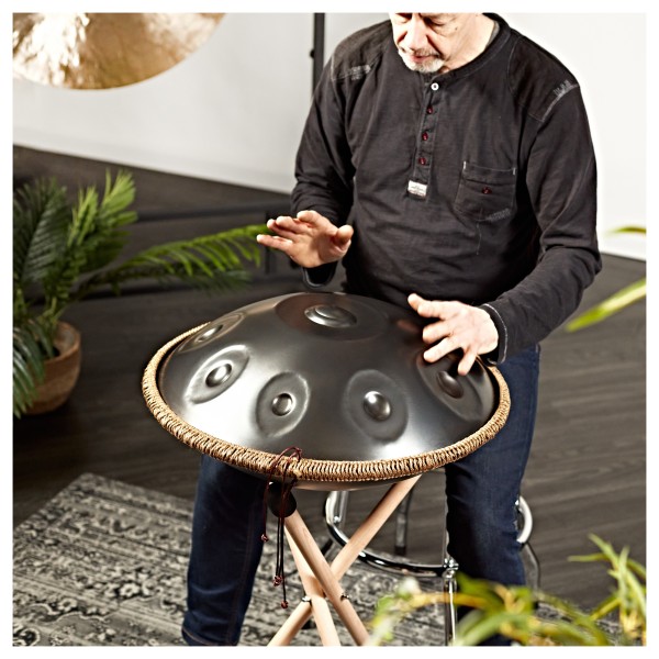 Gear4music Life Handpan 9 Notes D Kurd with Carrying Bag, Black at ...