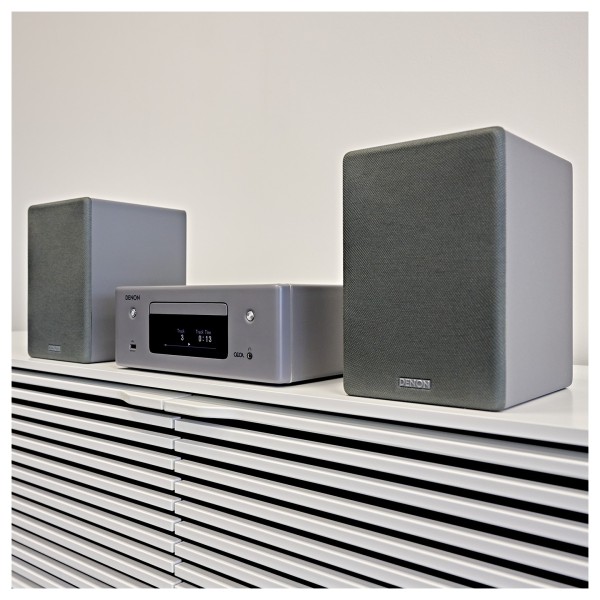 Denon CEOL RCD-N10 and SCN10 Hi-Fi Bundle, Grey at AV.com