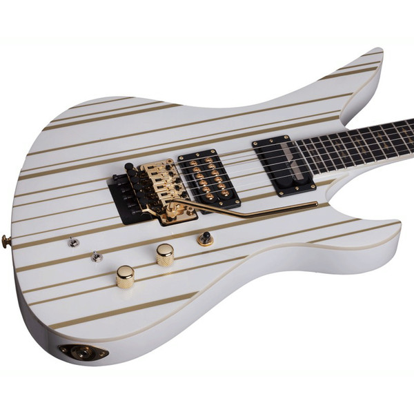 Schecter Synyster Gates Custom C Limited Edition, White and Gold at ...