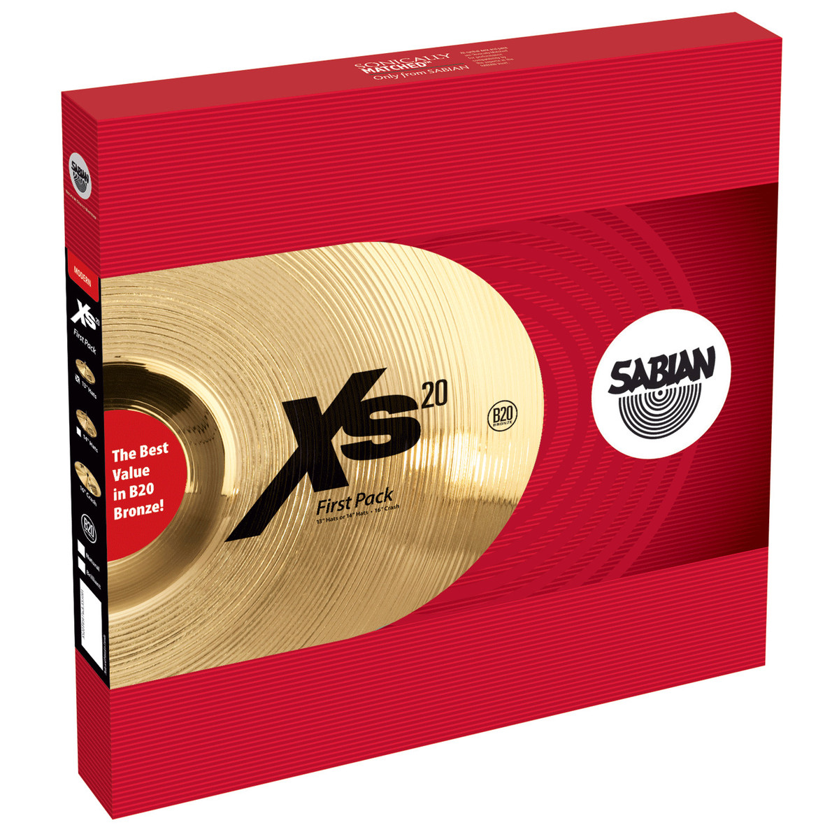 DISC Sabian XS20 First Pack Cymbal Box Set at Gear4music