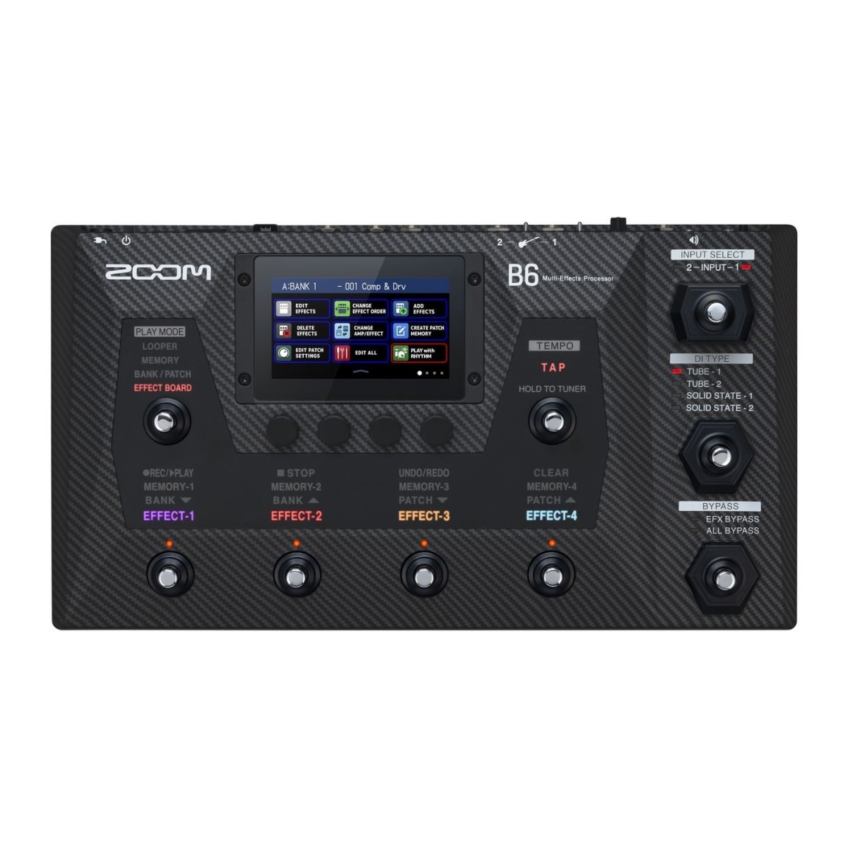 Zoom B6 Multi Effects Bass Processor - Ex Demo | Gear4music