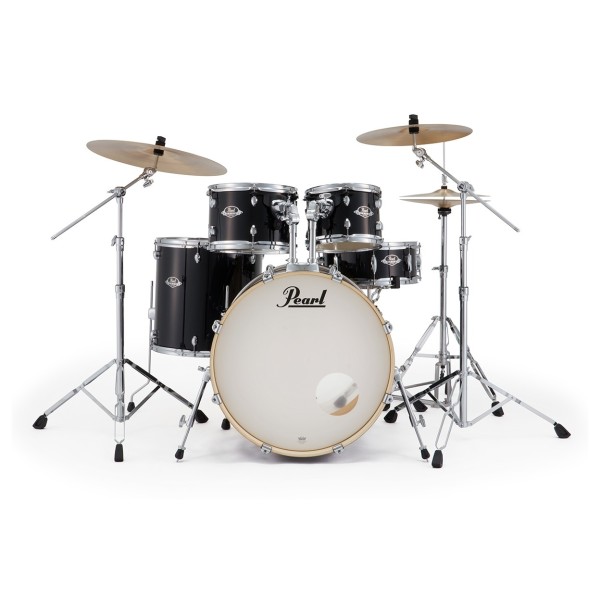 Pearl Export 22'' USA Fusion Drum Kit, Jet Black at Gear4music