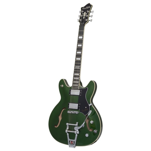 Hagstrom Tremar Viking Deluxe, Emerald Green at Gear4music