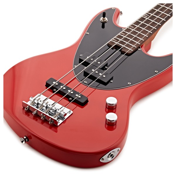 Hartwood Delta Bass Guitar, Orchard Red at Gear4music
