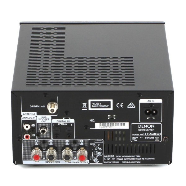 Denon D-M41 DAB Micro Hi-Fi System with Bluetooth, Black - Secondhand ...