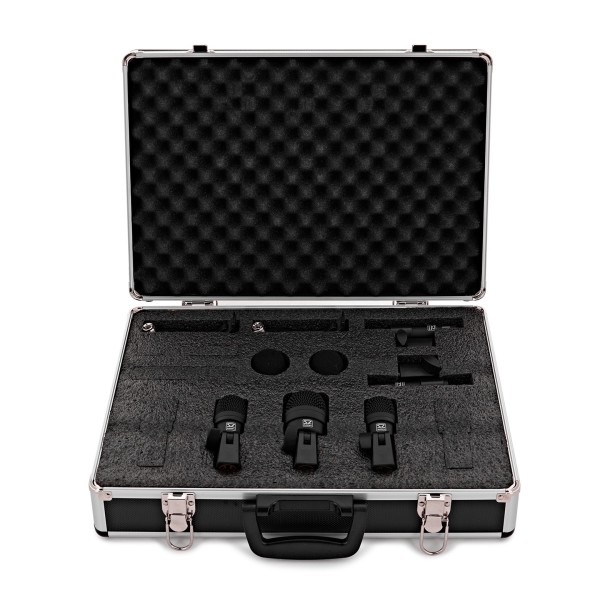 SubZero Complete 5 Piece Drum Microphone Pack with Stands & Cables at ...