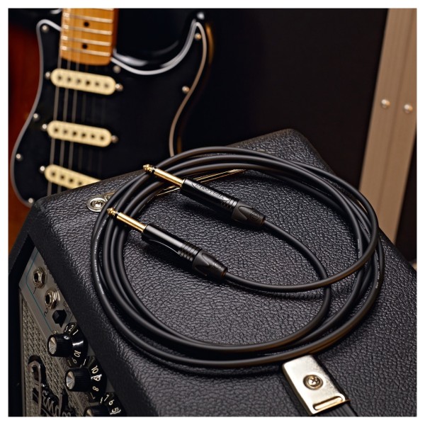 Studiospares Pro Neutrik Mogami Guitar Cable, 3m Black at Gear4music