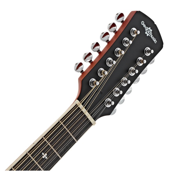 12 String Electro Acoustic Roundback Guitar by Gear4music, Black at ...