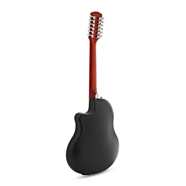 12 String Electro Acoustic Roundback Guitar by Gear4music, Black at ...