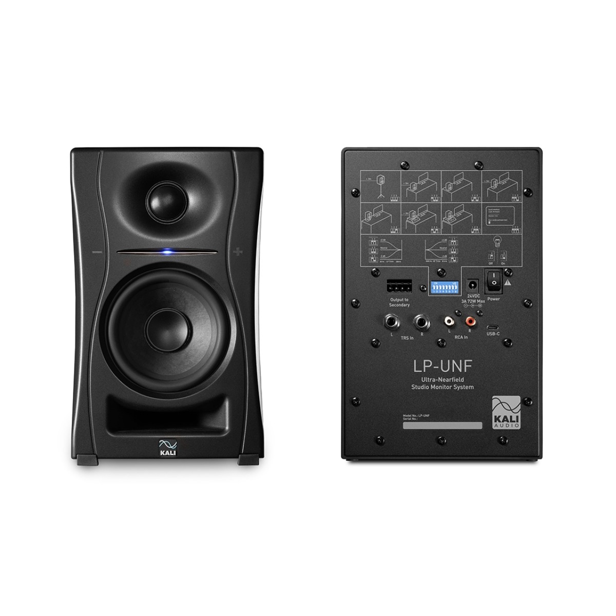 Kali Audio LP-UNF, Black (Pair) - Ex Demo at Gear4music