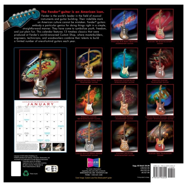 Fender 2026 Fender Custom Shop Calendar at Gear4music