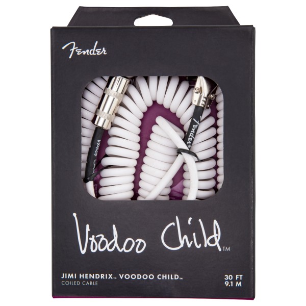 Fender Hendrix Voodoo Child Cable, 9.1m/30ft, White at Gear4music