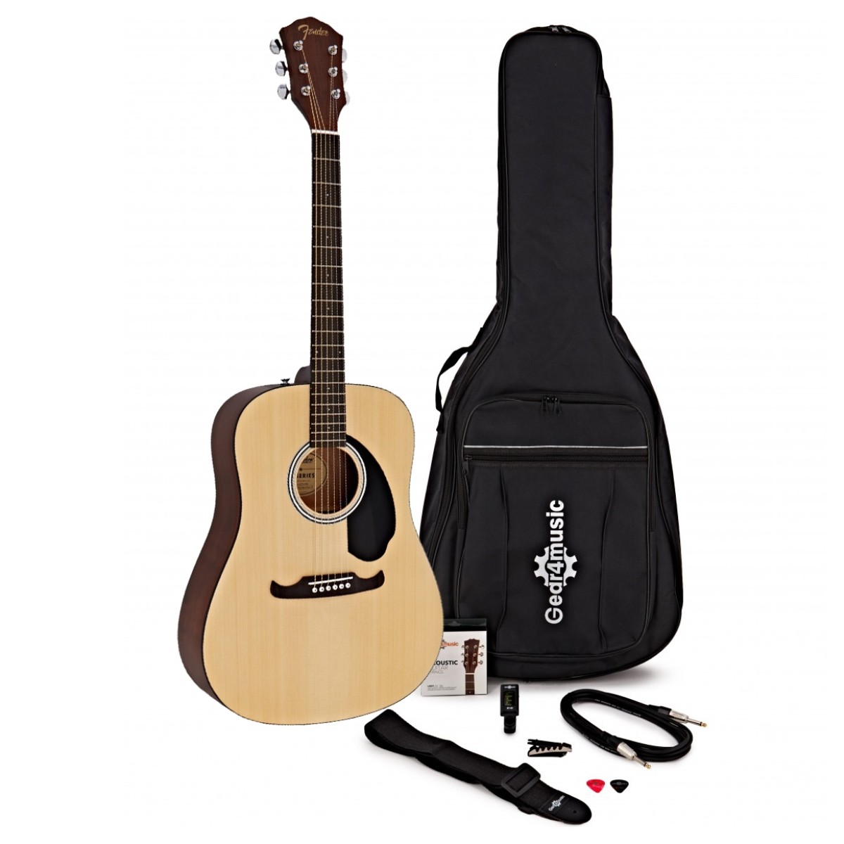 Fender FA-125 Dreadnought Acoustic Guitar with Accessory Pack at Gear4music