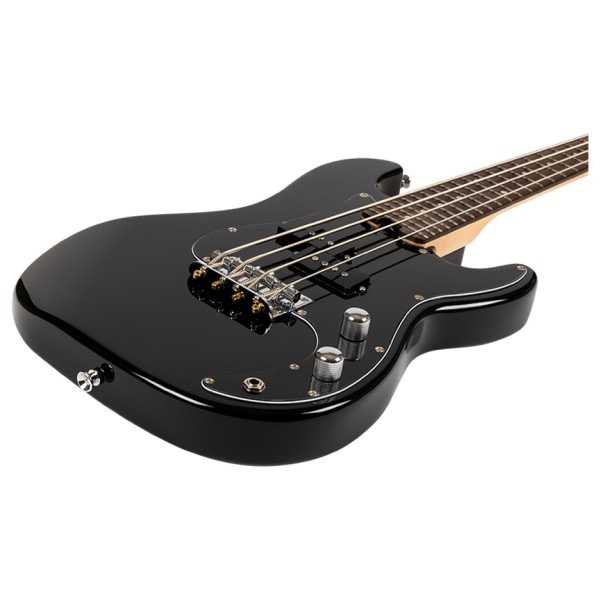Flight Mini Bass Lite Electric Bass, Black at Gear4music