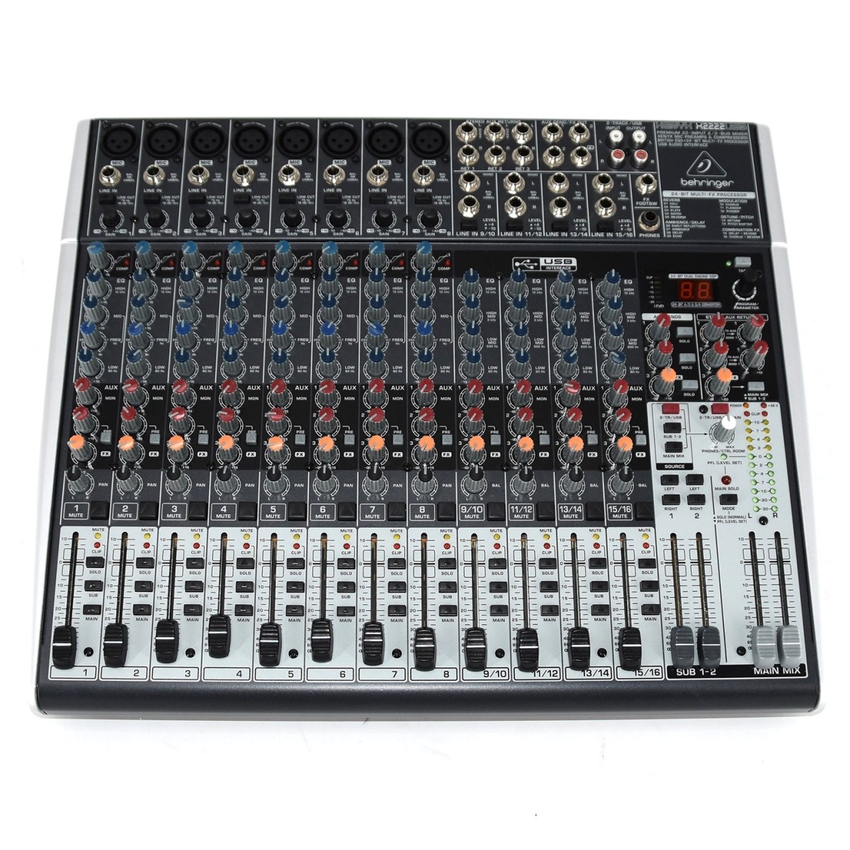 Behringer XENYX X2222USB 22 Channel Analog Mixer - Secondhand at Gear4music