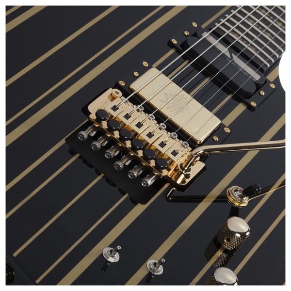 Schecter Synyster Custom-S, Gloss Black w/Gold Stripes - Ex Demo at ...