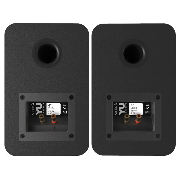 Kanto YU Passive 4" Bookshelf Speakers with S4 Tilted Stands, Matte ...