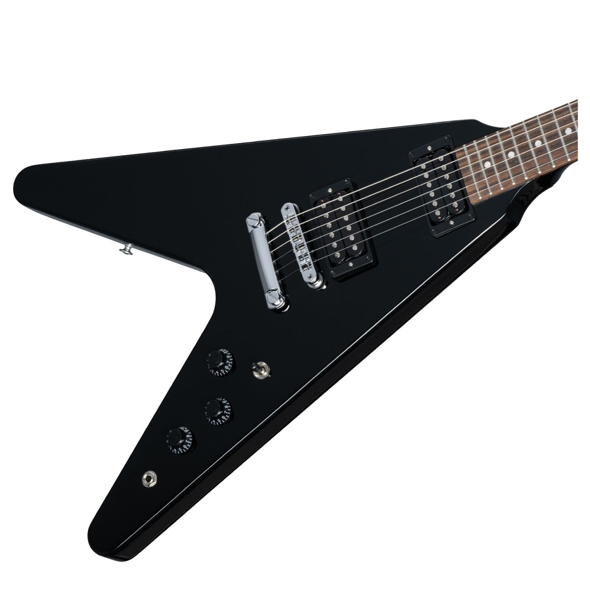 Gibson 80s Flying V, Ebony - Ex Demo at Gear4music