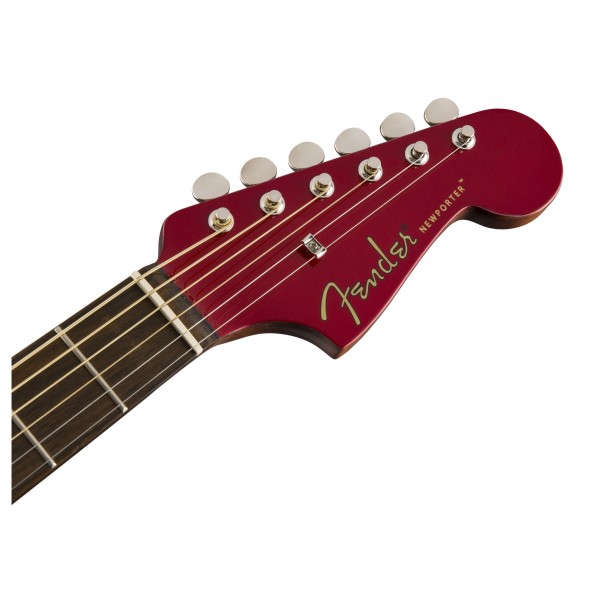 Fender Newporter Player Electro Acoustic, Candy Apple Red at Gear4music