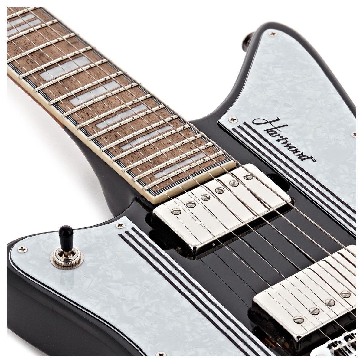 Hartwood Charger Left Handed Electric Guitar, Jet Black at Gear4music