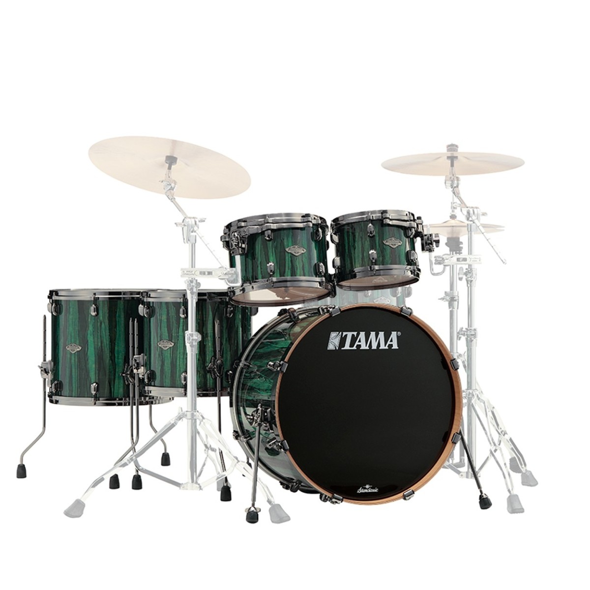 DISC Tama Starclassic Performer 22" 5pc Shell Pack, Green Grove Aurora ...
