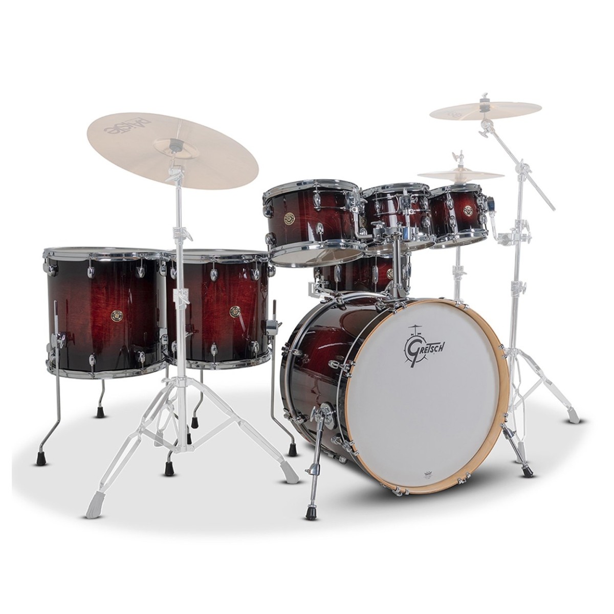 Gretsch Catalina Maple 22" 7pc Shell Pack, Deep Cherry Burst at Gear4music