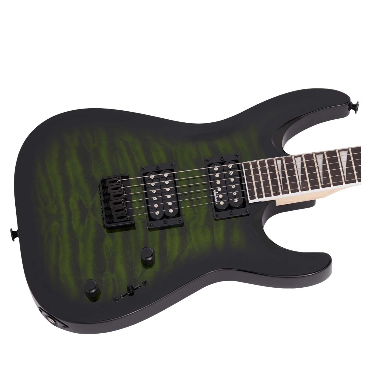 Jackson JS Series Dinky Arch Top JS32Q DKA HT Transparent Green Burst ...