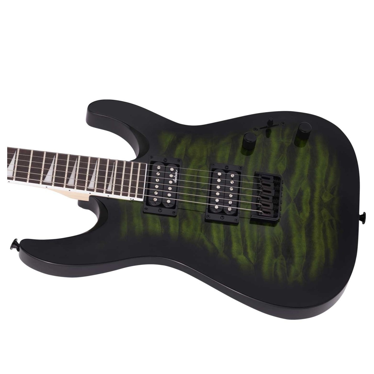 Jackson JS Series Dinky Arch Top JS32Q DKA HT Transparent Green Burst ...