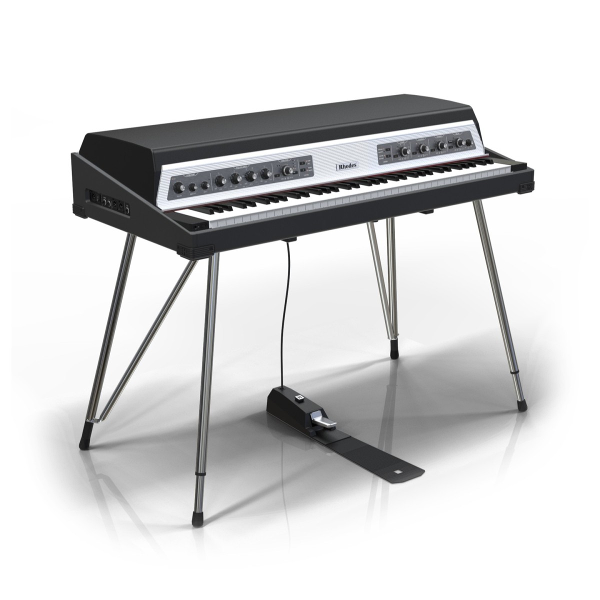 Rhodes MK8 Piano, Classic Black and Silver, with Silver Stand - Ex Demo ...
