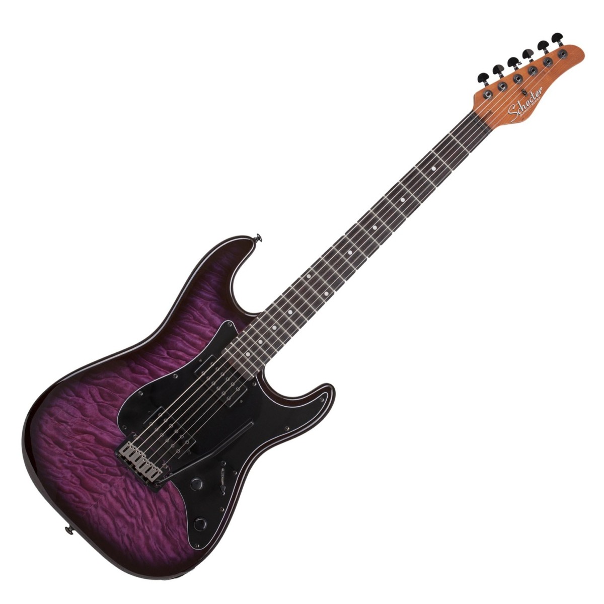 Schecter Traditional Pro, Ebony Transparent Purple Burst - Ex Demo at ...