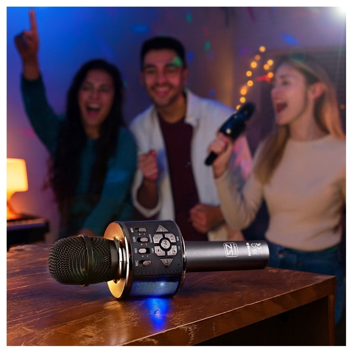 SubZero PartyVox GO Handheld Karaoke Microphone with Bluetooth and ...