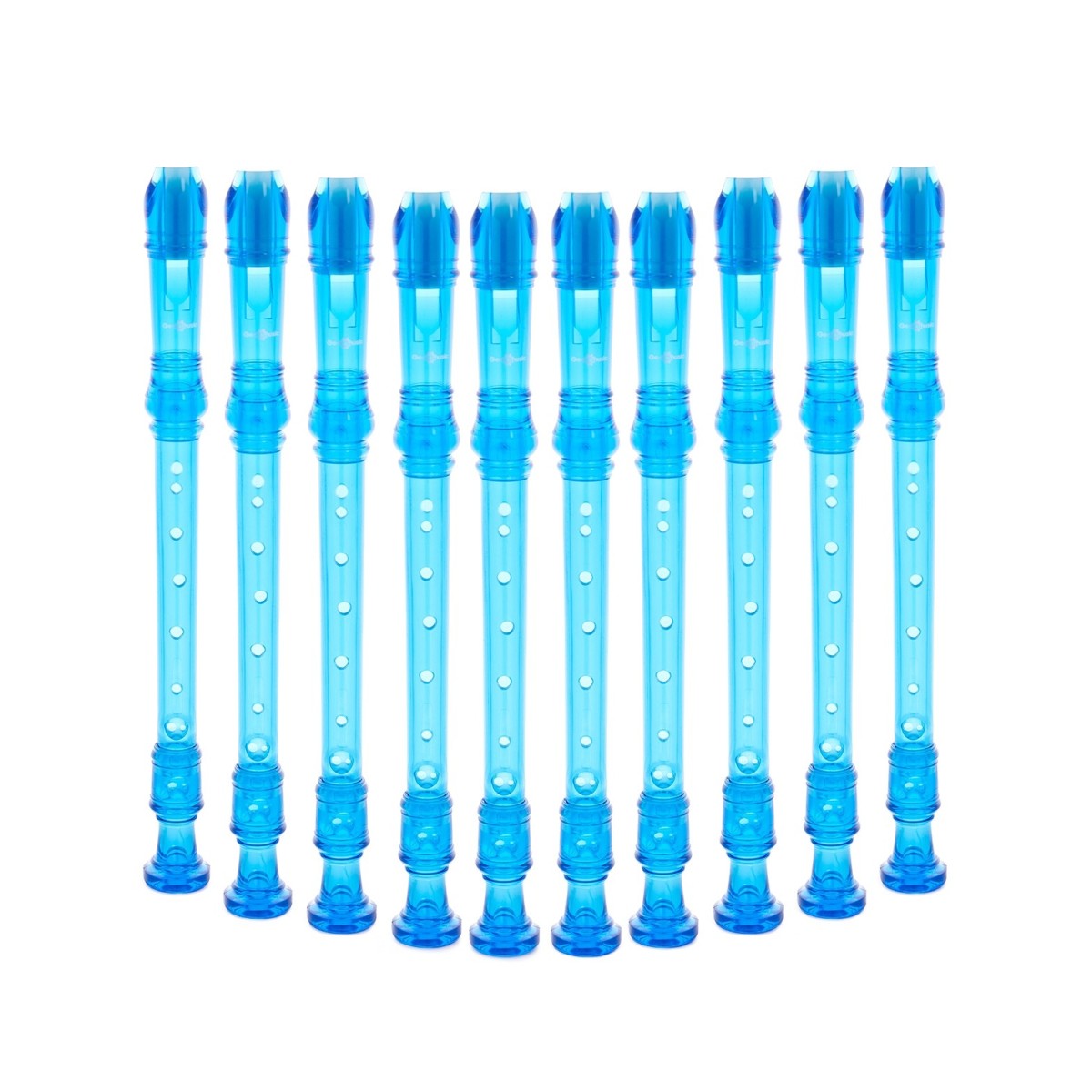 Blue Descant Recorder with Cleaning Rod by Gear4music, Pack of 10 at ...