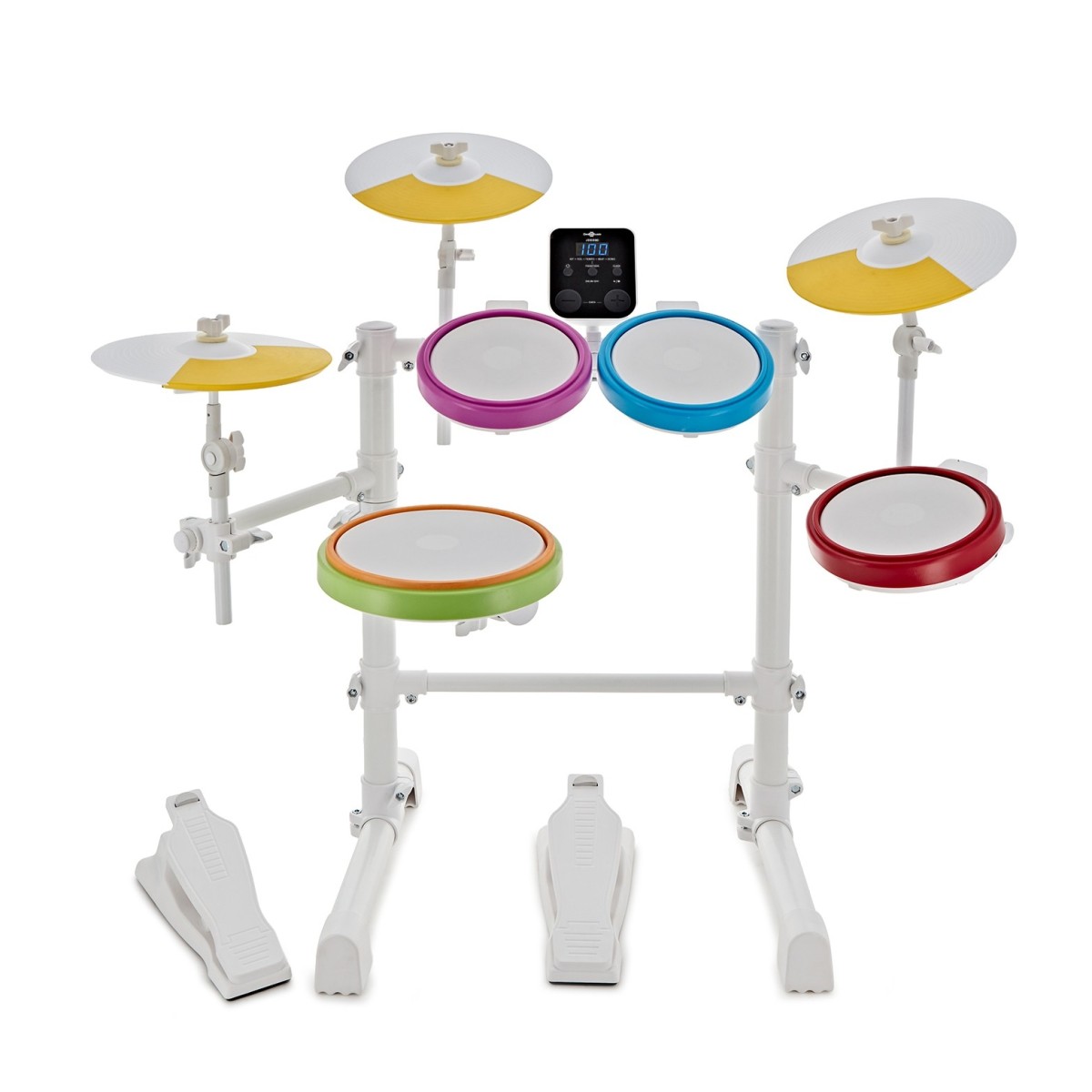 Junior Electronic Drum Kit by Gear4music, White at Gear4music
