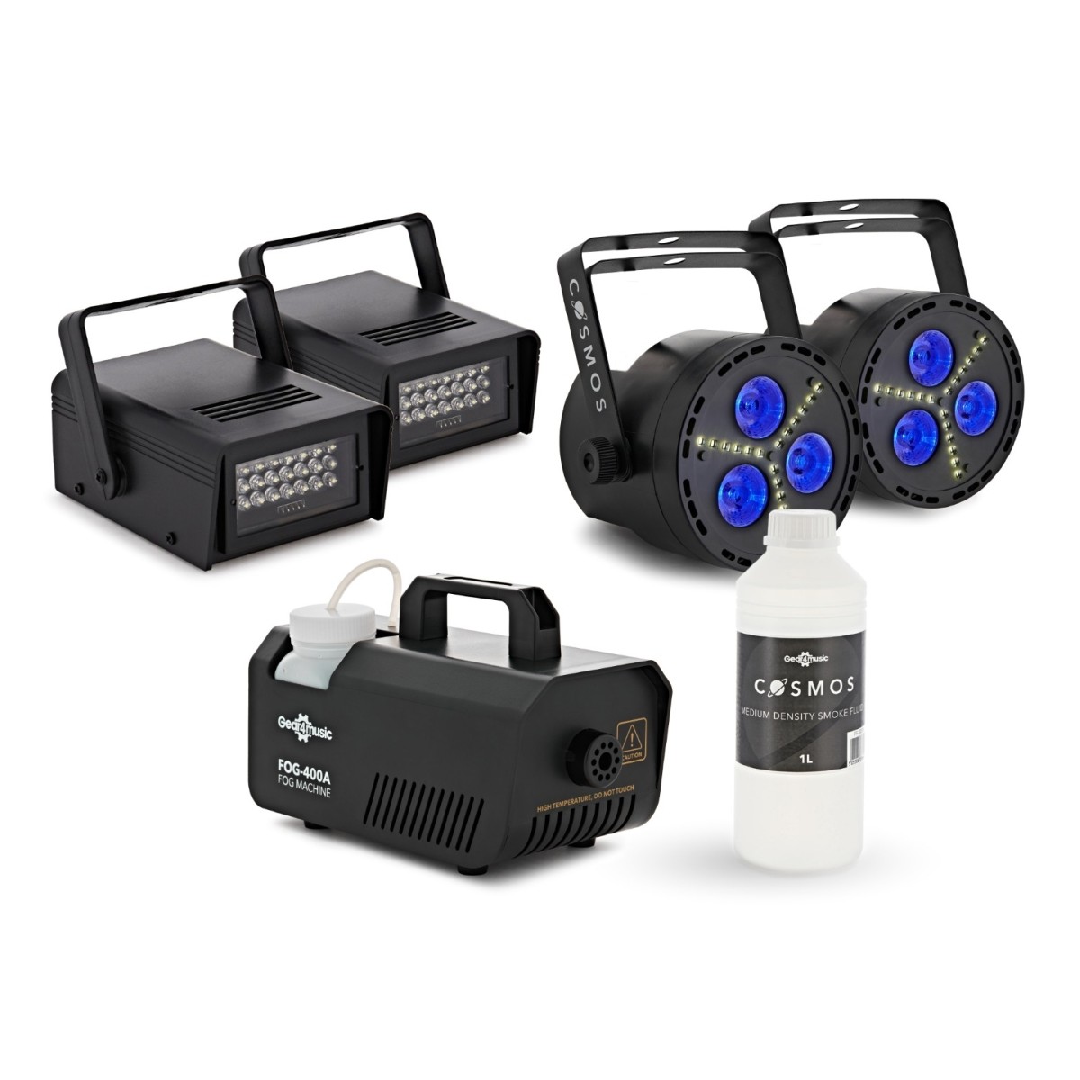 Cosmos LED, Comet Strobe & Fog Party Lighting Pack by Gear4music at ...