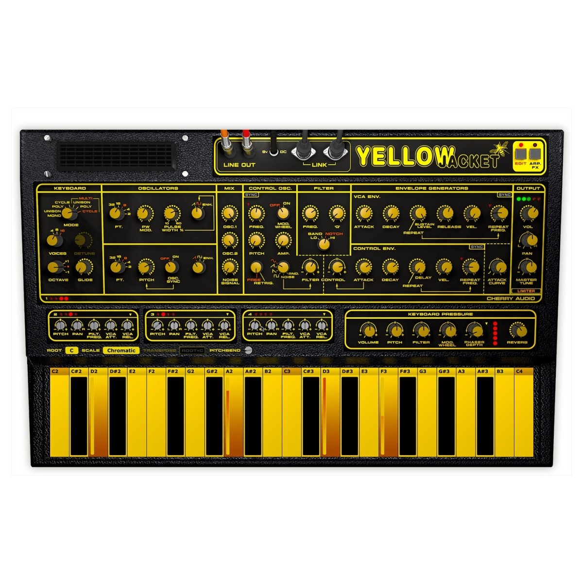 Cherry Audio Yellowjacket at Gear4music
