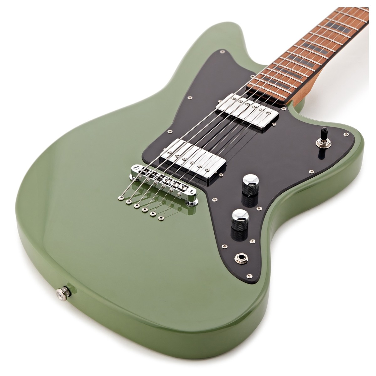G4M 638 Baritone VI Electric Guitar, Green at Gear4music