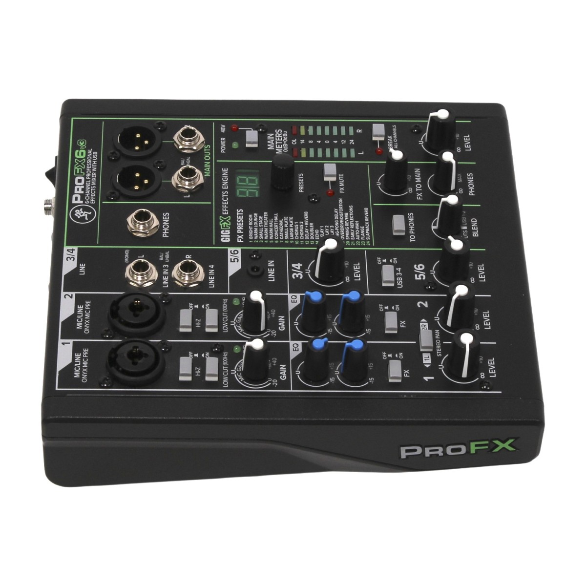 Mackie ProFX6v3 6-Channel Analog Mixer with USB - Secondhand at Gear4music
