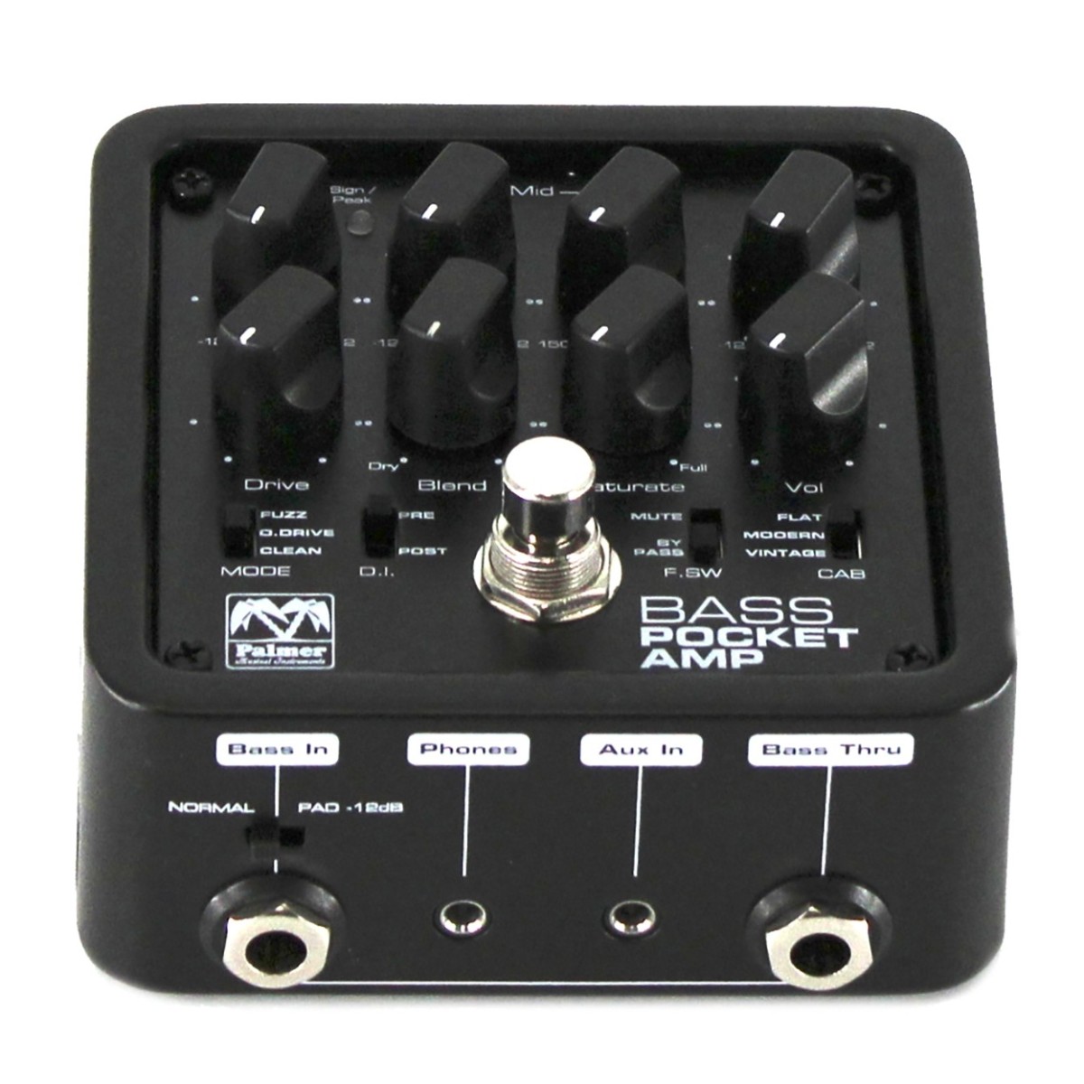 Palmer MI Pocket Amp Bass, Portable Preamp for Bass Guitars ...